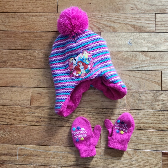 Disney | Accessories | Disney Princess Snow Hat And Mittens Set | Poshmark